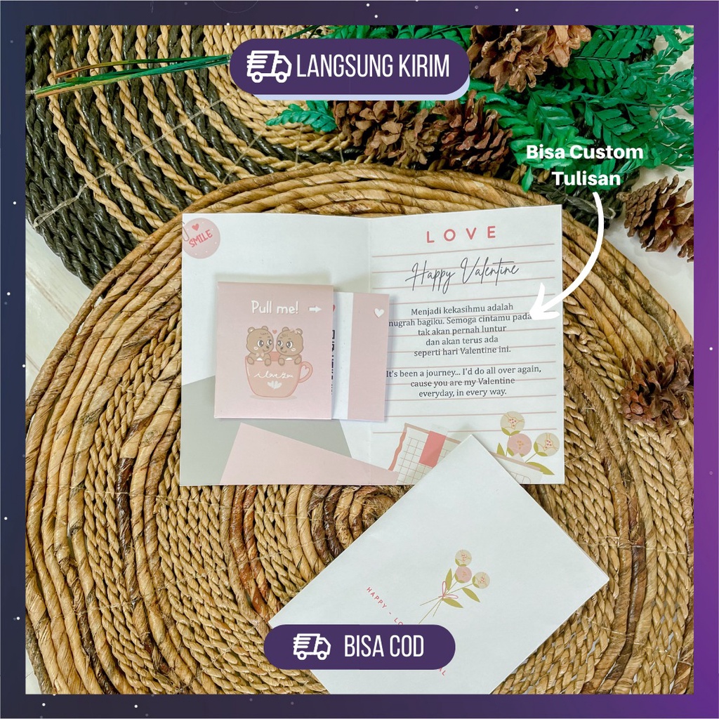 Jual Gift Card / Greeting Card / Kartu Ucapan Desain Spesial Valentine ...