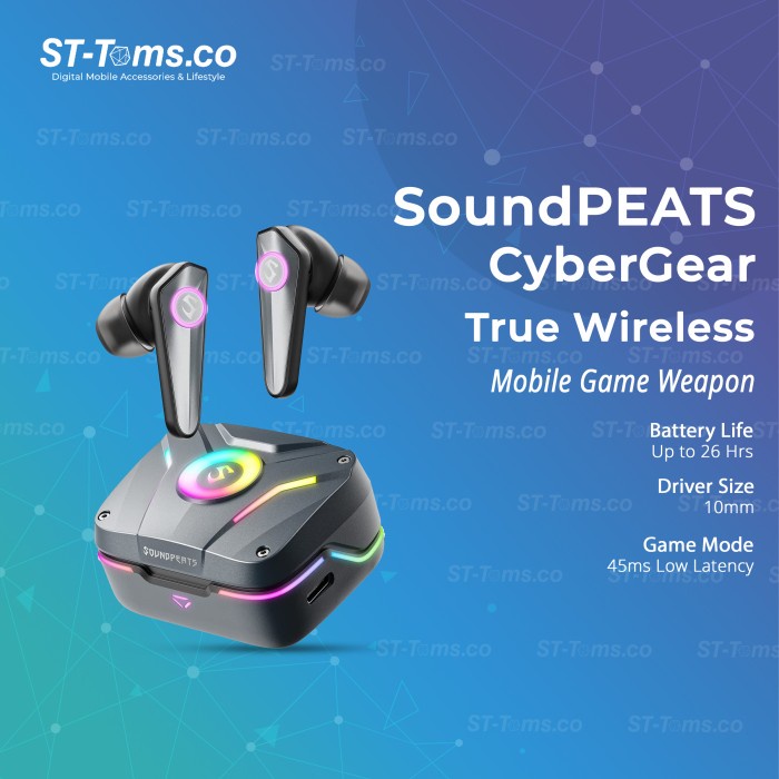 Jual SoundPEATS CyberGear / Cyber Gear True Wireless Low Latency With ...