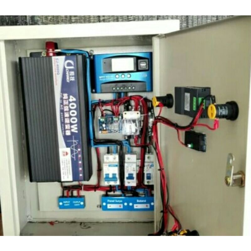Jual Box panel surya PLTS 4000 watt hybrid Offgrid SCC 100A mppt ...