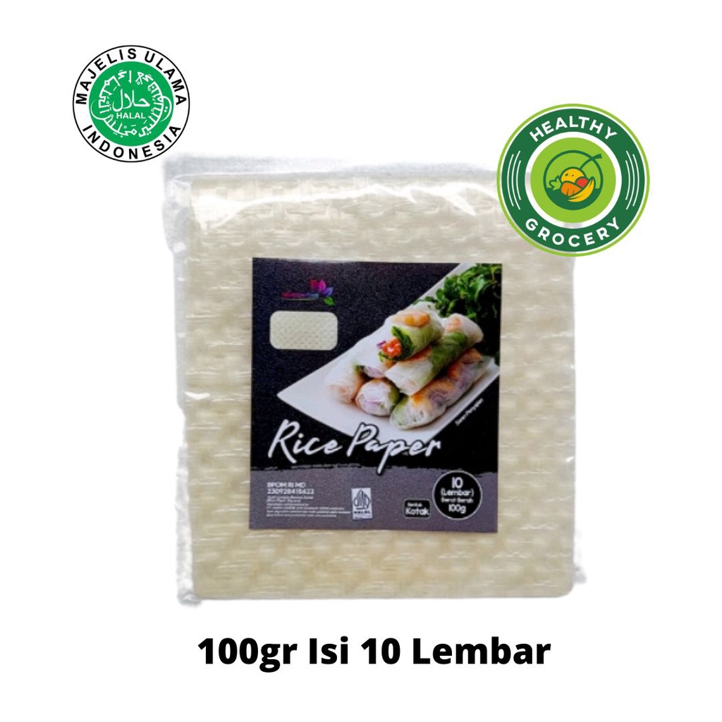Jual Rice Pepper / Banh Trang Kotak 100gr Isi 10 Lembar High Quality ...