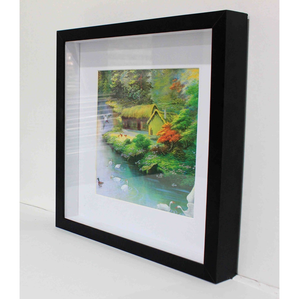 Jual Bingkai Frame blok kayu 3D Mat board 28x28 ( foto 19 x 19 cm ...