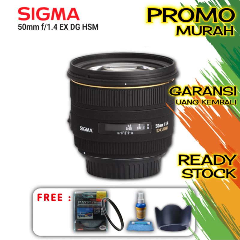 Jual (NEW) LENSA SIGMA 50MM F1.4 EX DG HSM BERGARANSI 1 TAHUN - PRODUK ORIGINAL 100% | Shopee ...