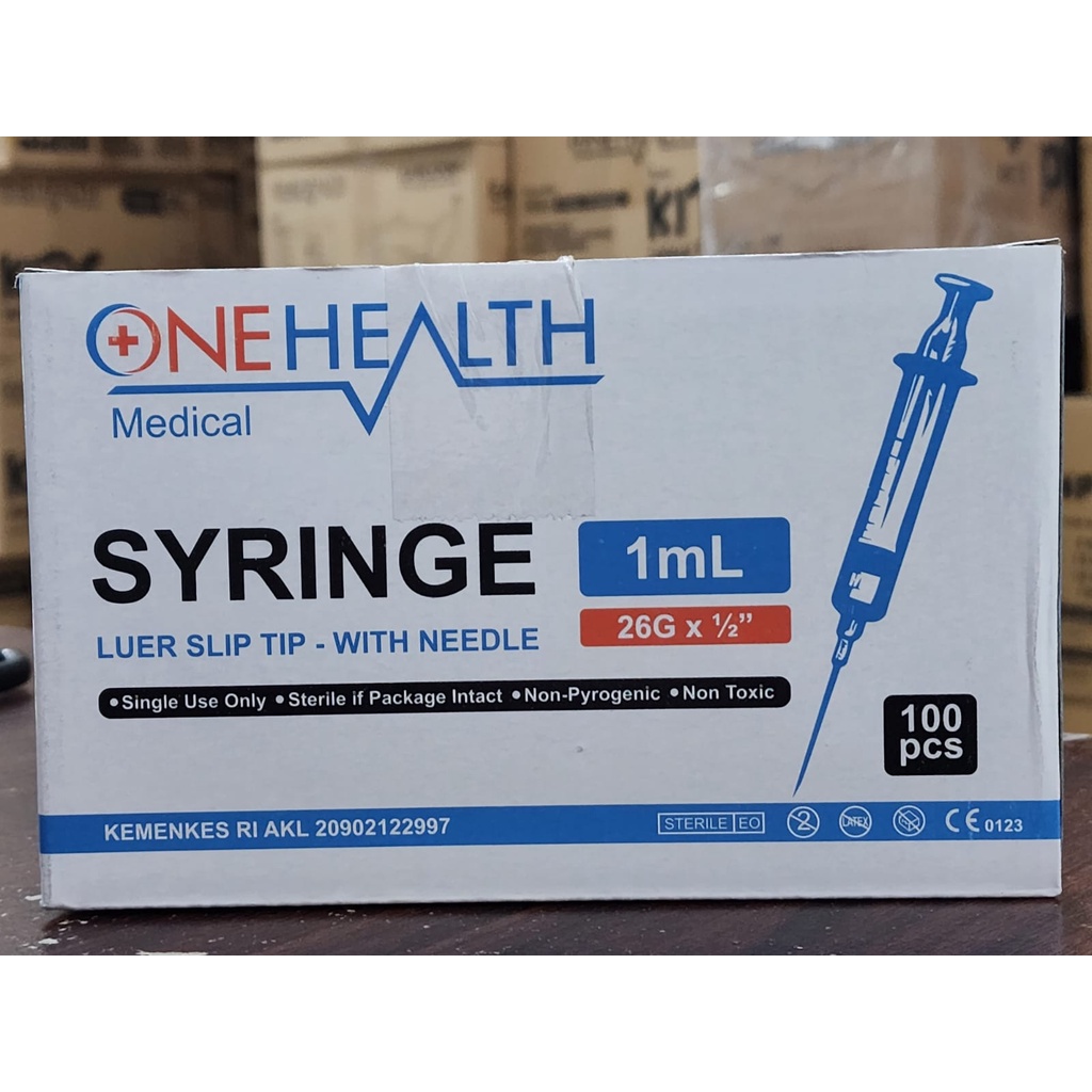 Jual SYRINGE 1 ML ONEHEALTH/SPUIT 1 ML ONEHEALTH 1 PCS | Shopee Indonesia