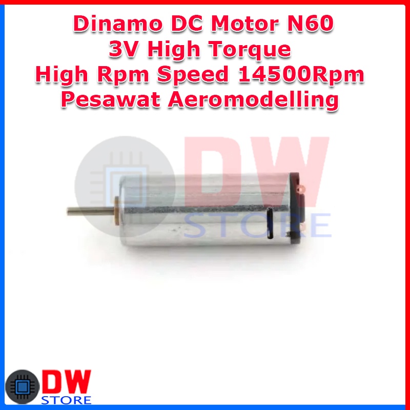 Jual DC Micro Motor Dinamo N60 High Speed RPM Baling2 Pesawat ...