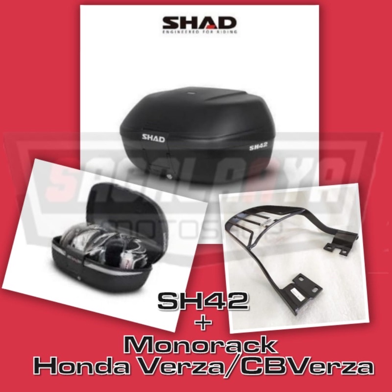 Jual Box SHAD SH42+Monorack Honda Verza CBVerza Bracket Box Gpsport ...