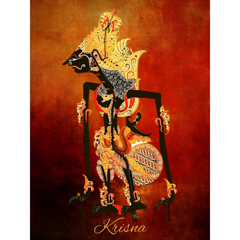 Jual Poster Wayang Kresna Hiasan Dinding Aesthtetic Bahan mdf | Shopee ...