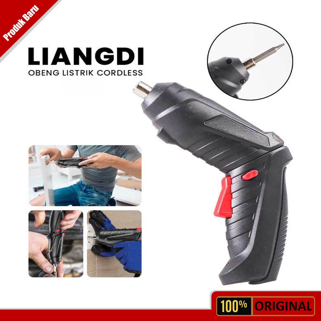 Jual Mesin Bor Obeng Listrik Elektrik Charging Cordless Screwdriver 14 ...