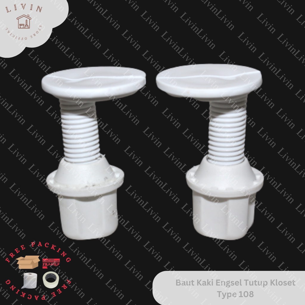Jual (2pcs) Baut kaki engsel tutup kloset bisa digunakan untuk engsel ...