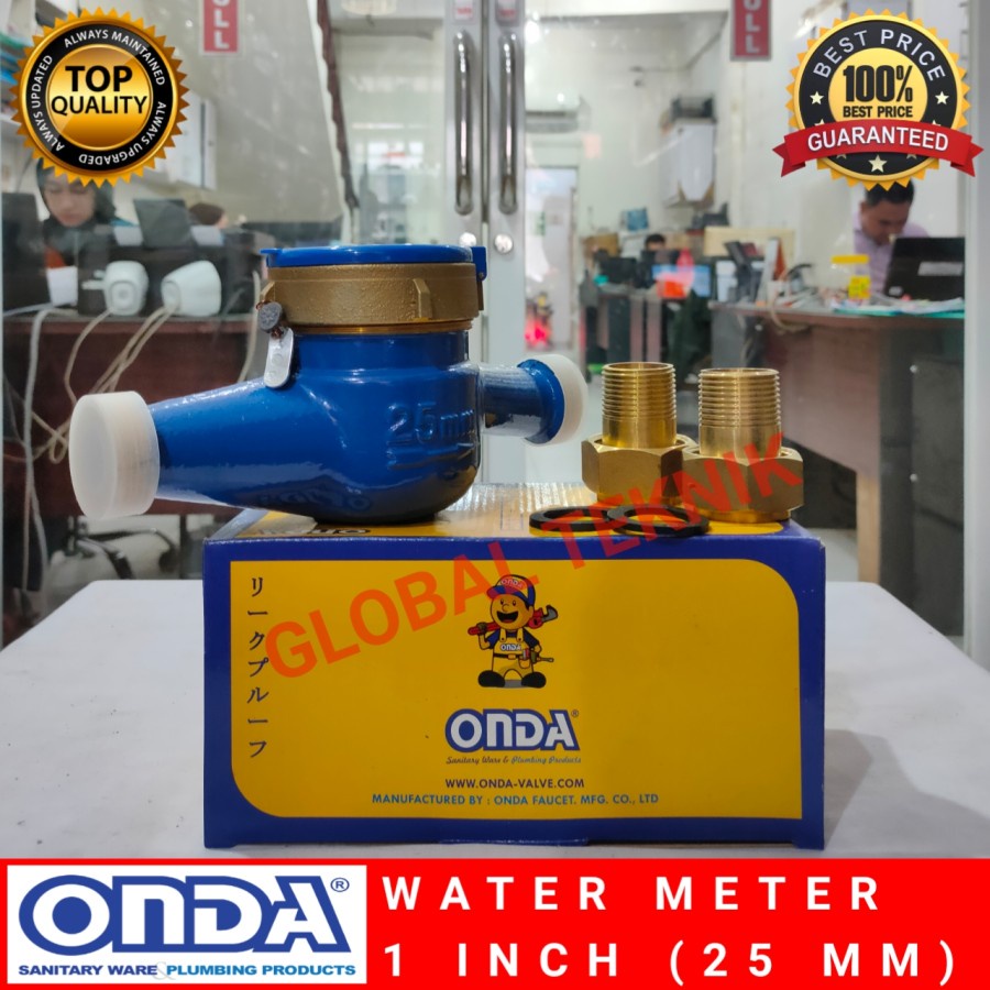 Jual Water Meter Onda / Meteran Air Onda 1" Inch | Shopee Indonesia