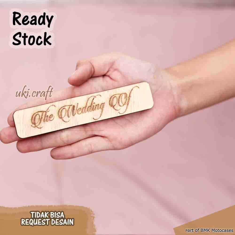 Jual The Wedding Of Banner Plat Kayu Mdf Chipboard Hiasan Mahar Tulisan ...