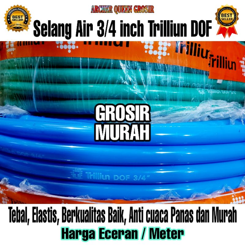 Jual SELANG AIR ELASTIS TEBAL 2,2MM TRILLIUN DOF 3/4 INCH ECERAN PER METER | Shopee Indonesia