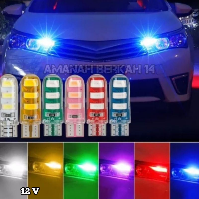 Jual Lampu Led Senja Sein Jelly T10 6 Titik Mata 12V, Lampu Speedometer ...