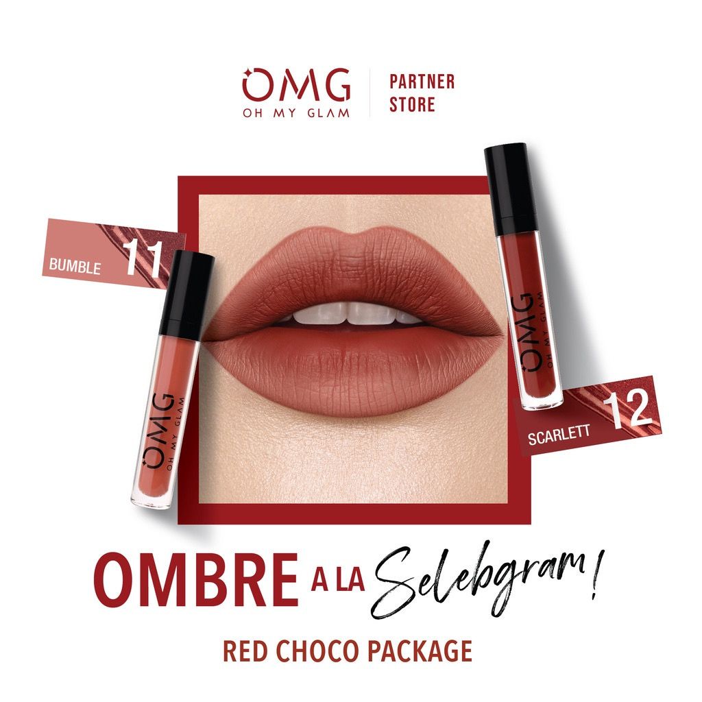 Jual Paket Ombre Lips OMG | Lipcream OMG Ombre Coffee Edition| Lipcream ...