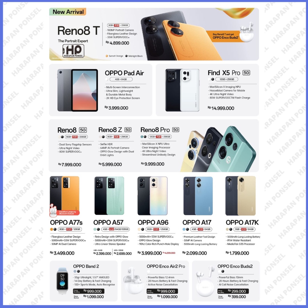 Jual HARAPAN PONSEL OPPO RENO 8T / A17 / A 58 / A17K / A38 / A98 / A78 ...