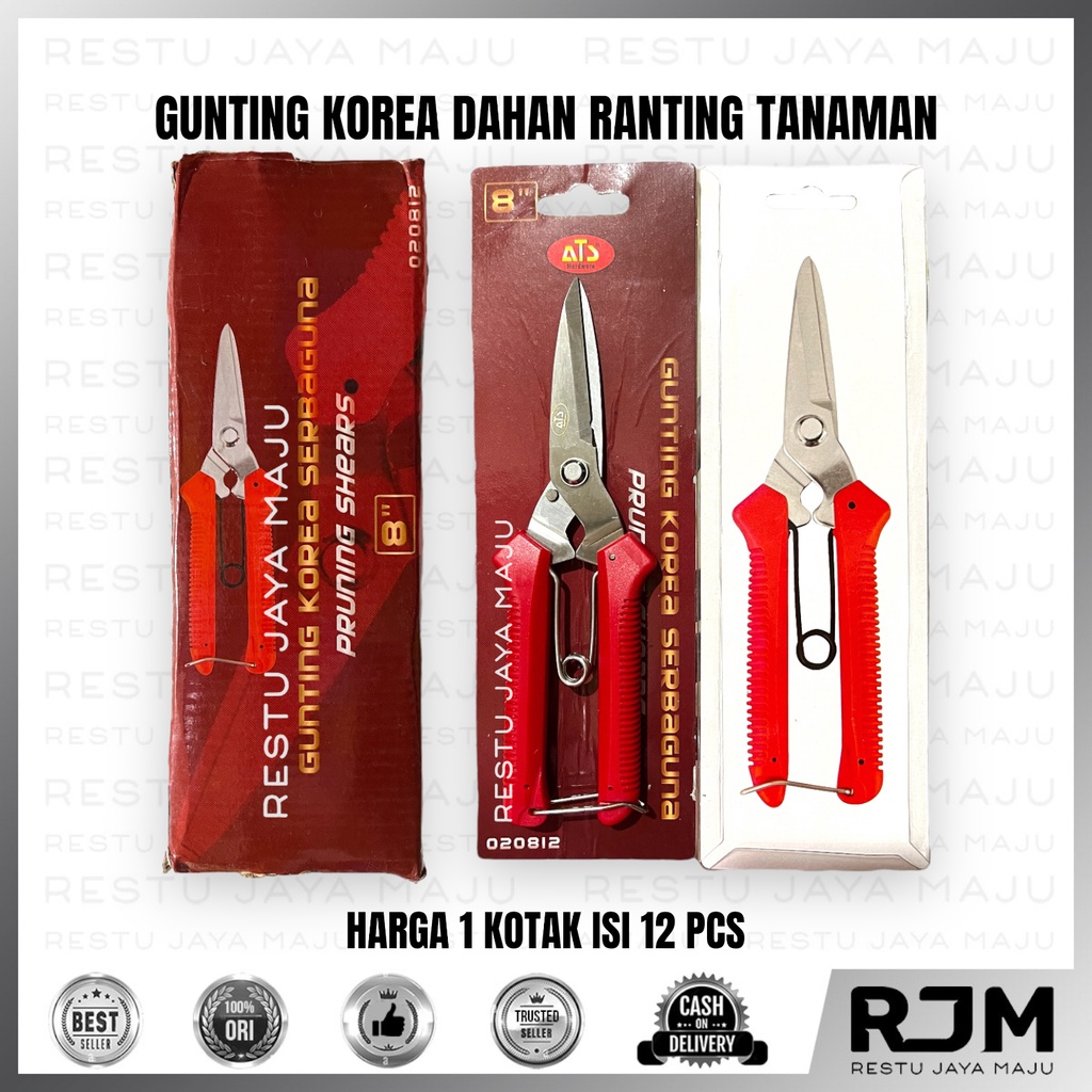 Jual [12 pcs] ATS Gunting Korea Dahan Ranting Tanaman Pohon Kebun Taman ...