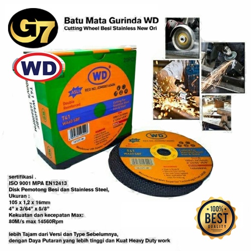 Jual Mata Gerinda Potong Super Tajam 4 Inch WD Original Batu Gerinda ...
