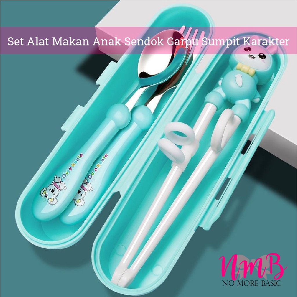 Jual Set alat makan anak sendok garpu sumpit karakter | Shopee Indonesia