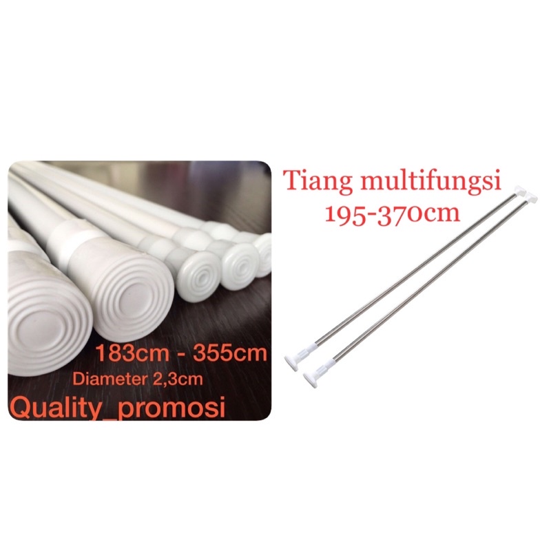 Jual Tiang fleksibel gorden 183cm-355cm/ tiang gorden kolong dapur/ tiang kamar mandi/ tiang ...
