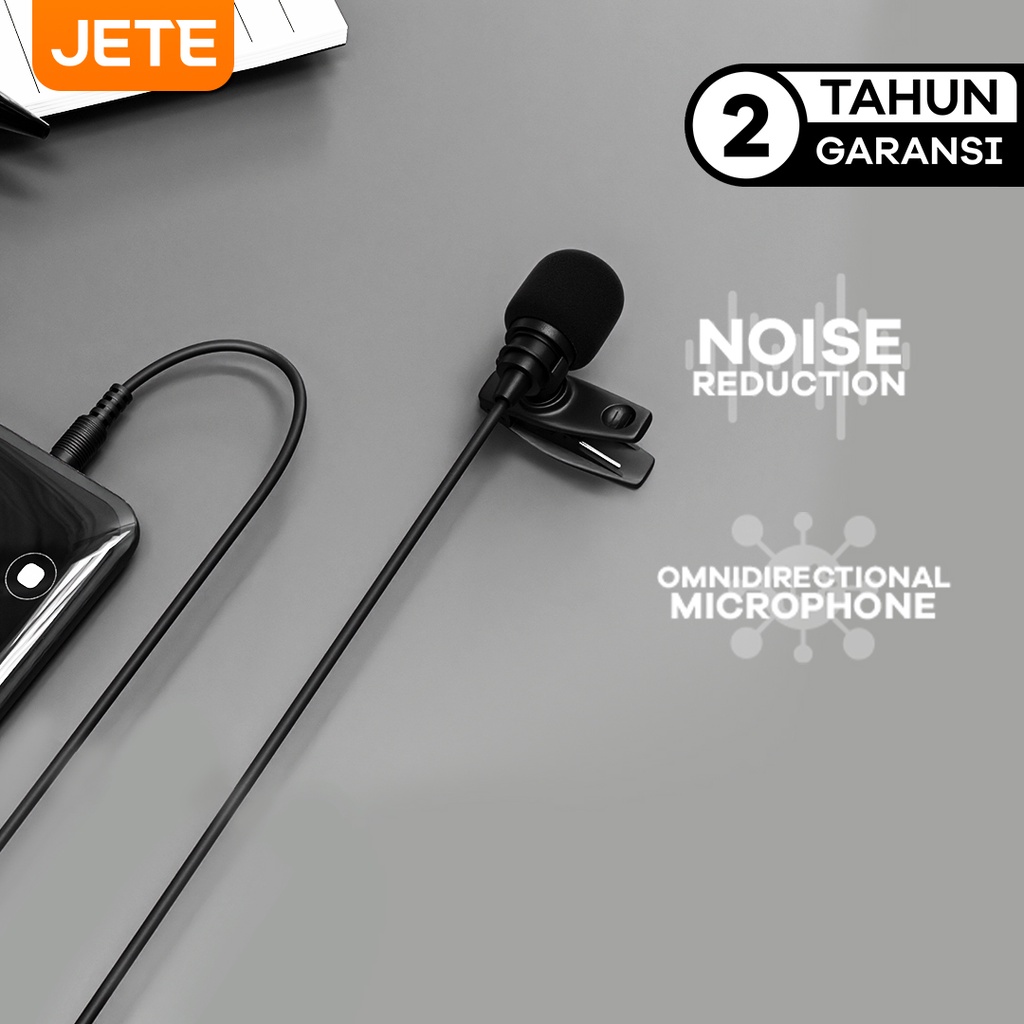Jual JETE Microphone M1 Mic Clip On Kabel 3.5mm Jack Audio Mikrofon HP ...