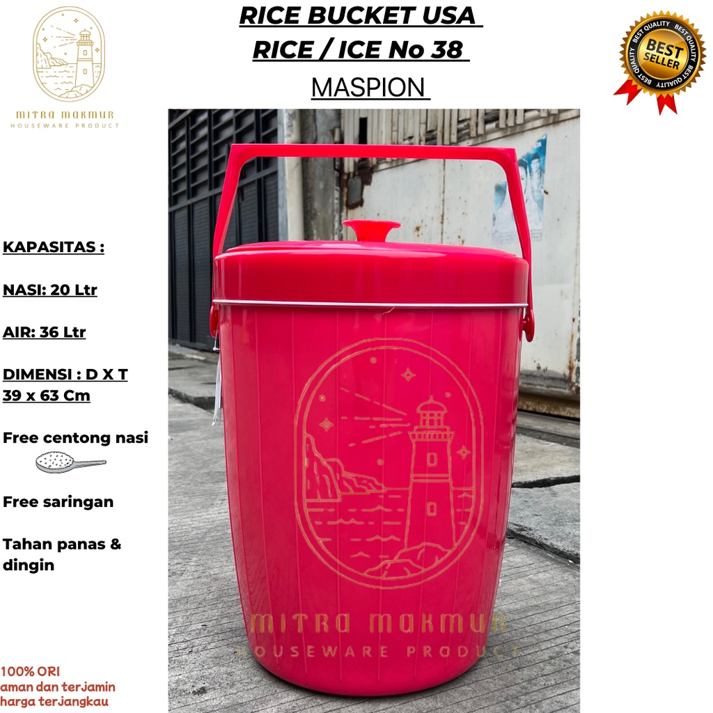 Jual NEW!! TERMOS NASI DAN ES 6-8-10-14-17-20-26-30 MASPION / THERMOS ...
