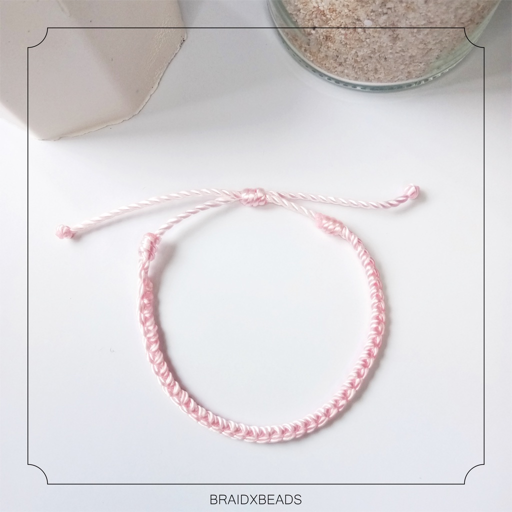 Jual Pink - Single Braid Bracelet Nylon Propylene | Gelang Kepang Etnik ...