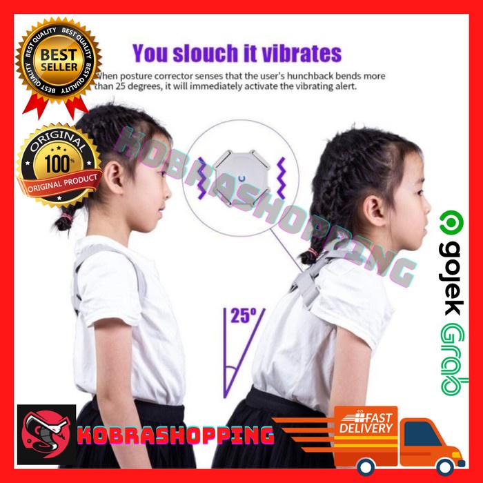 Jual Penegak Punggung Sensor Smart Posture Corrector Vibration | Shopee ...