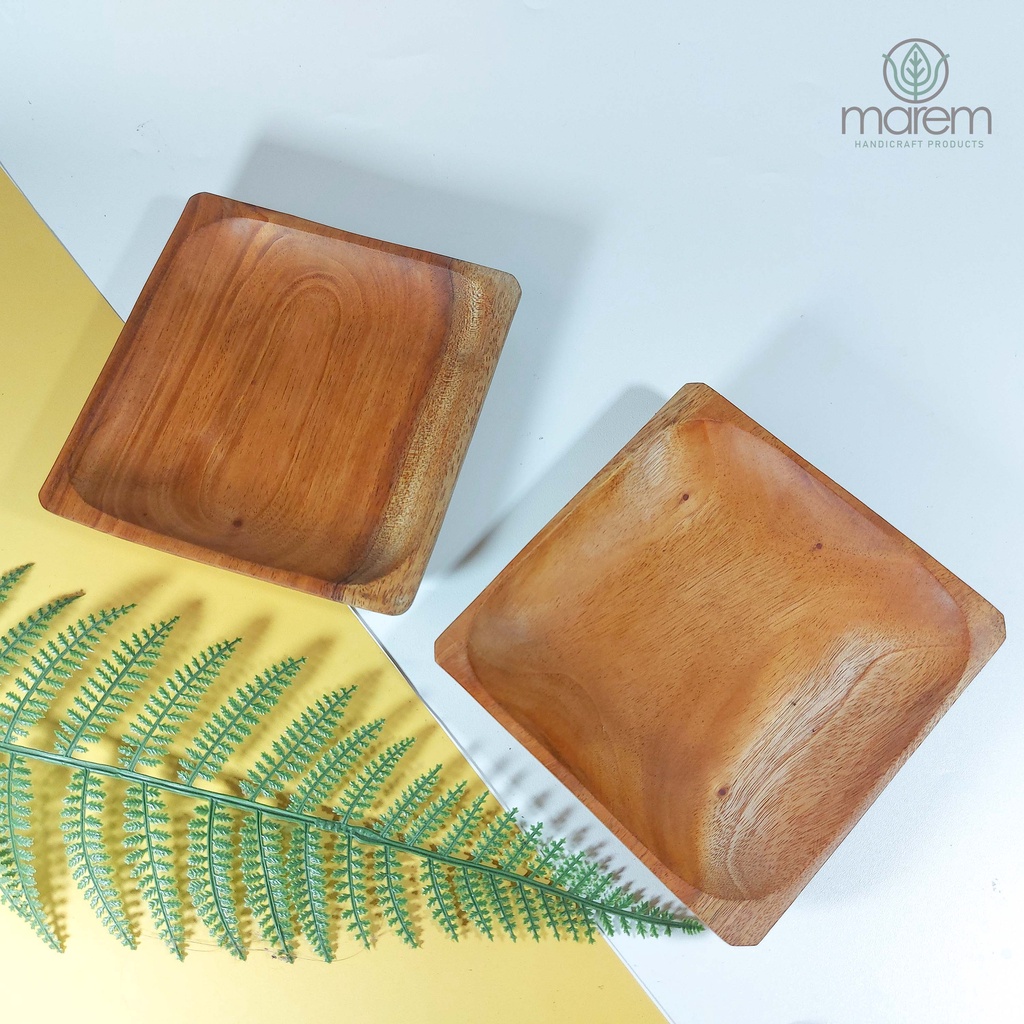 Jual PIRING LEPEK CAMILAN KAYU MAHONI PERSEGI 15x15 CM FOODGRADE ...