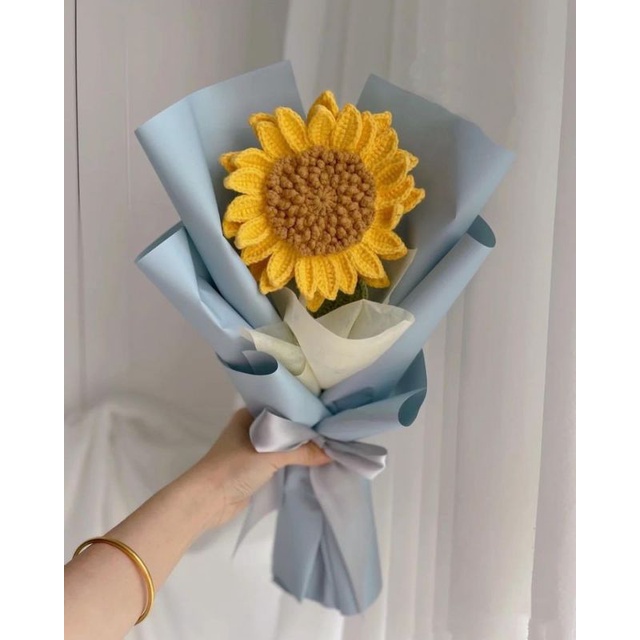 Jual BOUQUET SIZE REGULAR SUNFLOWERS 1 TANGKAI | CUTE RAJUT BUNGA ...