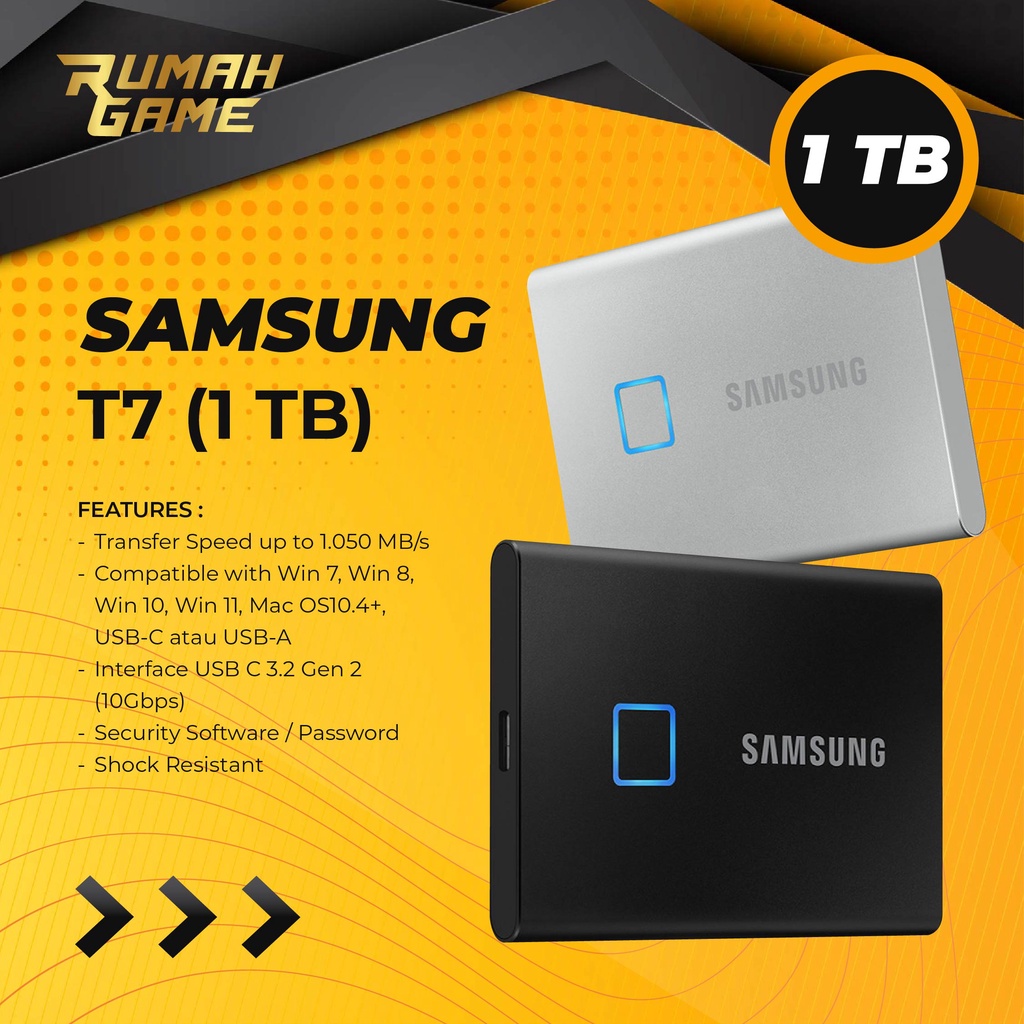 Jual Samsung External SSD Portable Usb C SSD T7 1TB New SSD Eksternal ...
