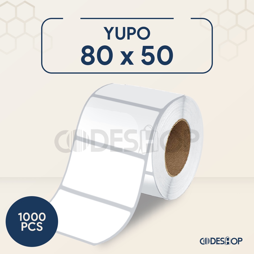 Jual Stiker Label Yupo Anti Air 80 x 50 mm 1000 pcs | Shopee Indonesia