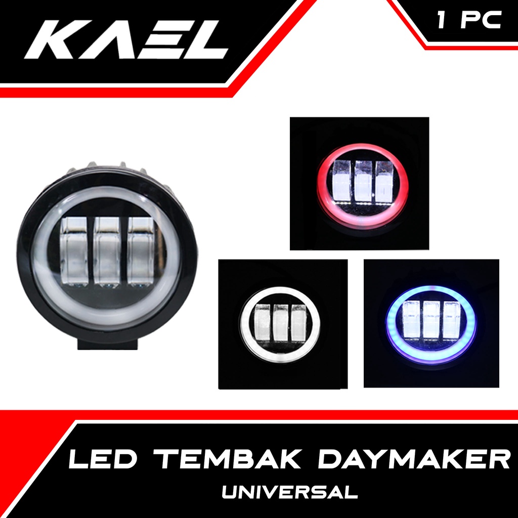 Jual Lampu LED Tembak Daymaker Untuk Semua Jenis Motor Universal Bulat ...