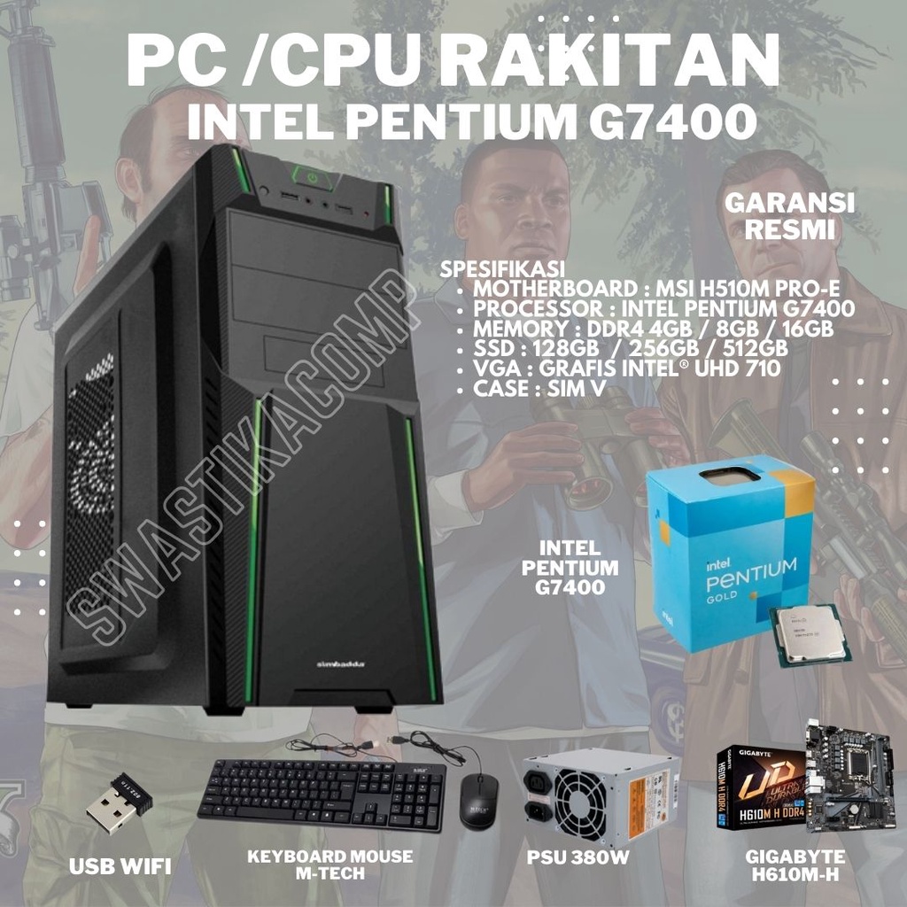 Jual PC CPU Gen 12 INTEL Pentium Gold G7400 LGA 1700 - KOMPUTER RAKITAN ...
