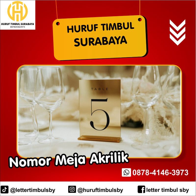 Jual Jual Table Number Nomor Meja Akrilik Nomor Meja Resto Cafe Nomer ...
