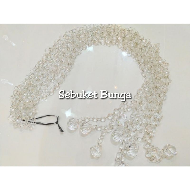 Jual TIRAI MANIK MANIK KRISTAL AKRILIK RONCE 1 METER (FREE BANDUL ...