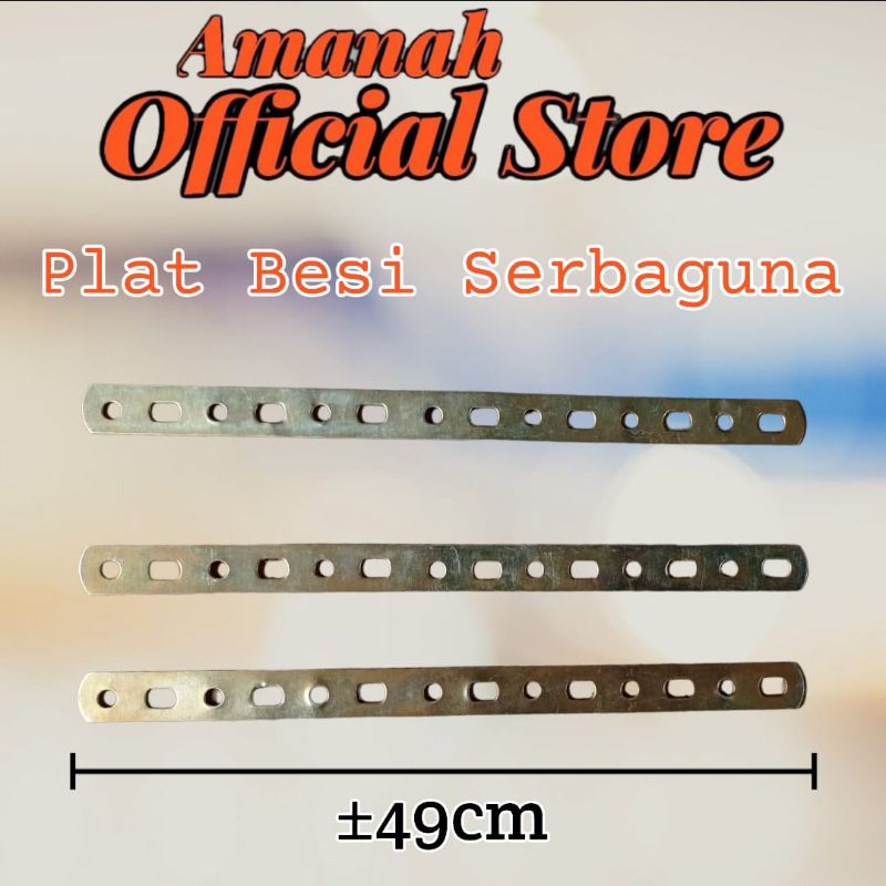 Jual PLAT BESI BOLONG SERBAGUNA UKURAN PANJANG 30CM / BREKET PLAT BESI ...