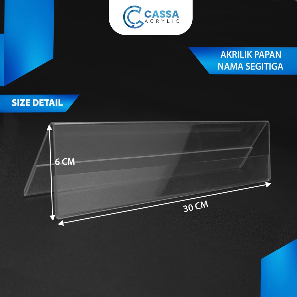 Jual Papan Nama Meja Akrilik / Akrilik Kartu Nama Segitiga | Shopee ...