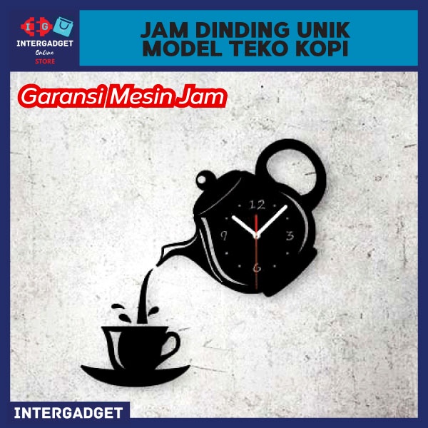 Jual Jam Dinding Quartz Creative Design Model Teko Kopi Unik | Shopee Indonesia