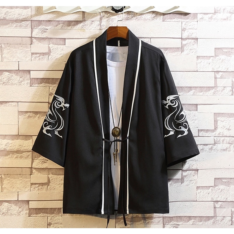 Jual Terbaru Jepang Kimono Man Haori Yukata Asia Streetwear Samurai ...