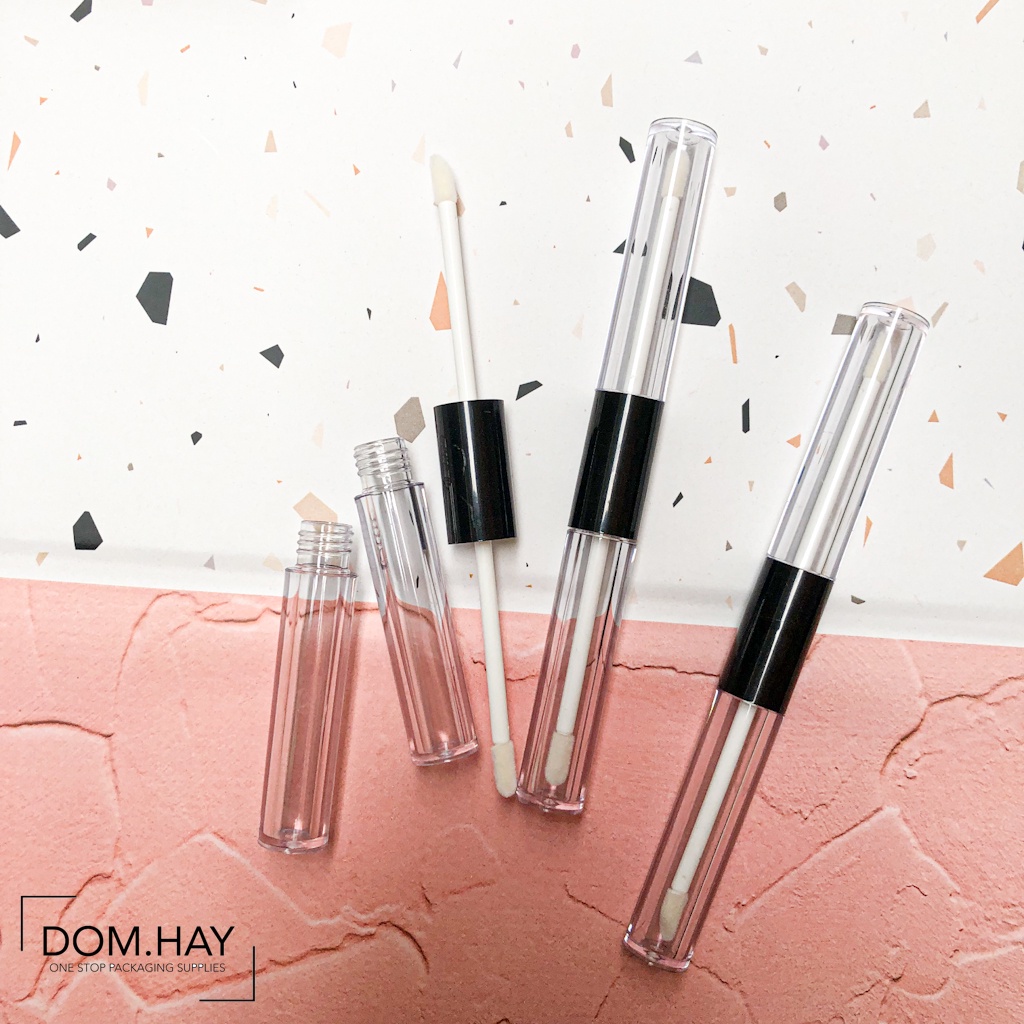 Jual Botol Lip Gloss Containers Lipstick Tubes 5ml Double Head Lip ...