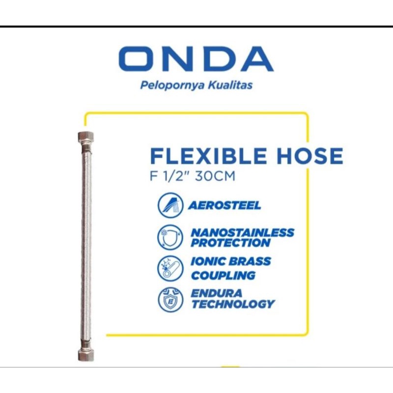 Jual Fleksibel Hose ONDA 30cm / Selang Fleksibel FH 1/2" / Fleksibel ...