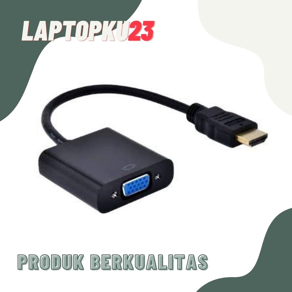 Jual KABEL ADAPTER CONVERTER HDMI TO VGA FEMALE CABLE KONEKTOR | Shopee Indonesia