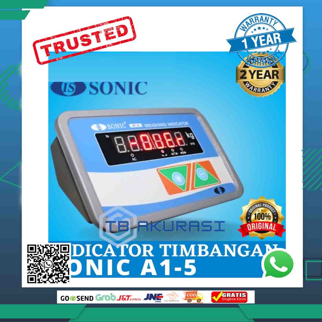 Jual Indicator Timbangan Digital SONIC A1-5 Layar Depan Belakang ...