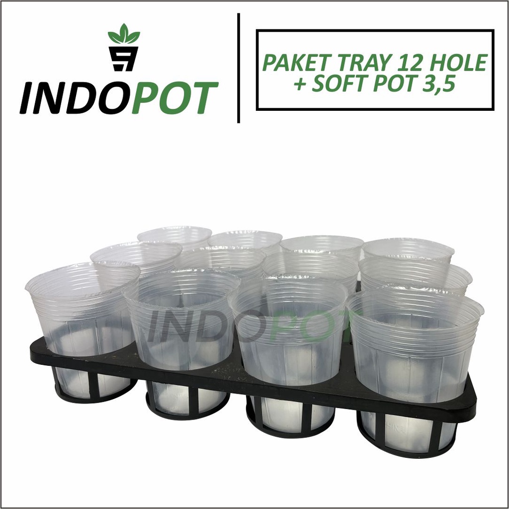Jual Paket Tray 12 Hole + Softpot 3,5Inch (12Pcs) Untuk Anggrek Dewasa ...