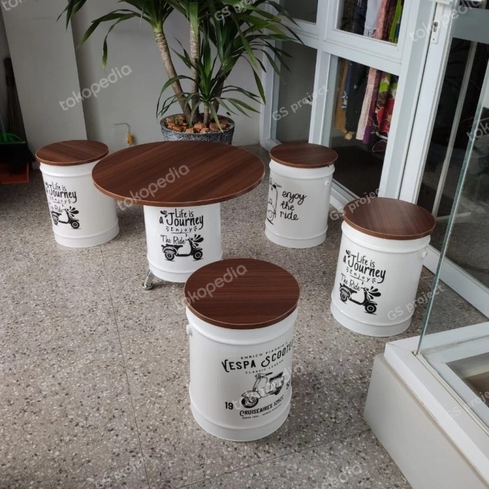 Jual STANDAR SET 4 KURSI 1 MEJA, KURSI TONG, TEMPAT DUDUK, CAFE ...