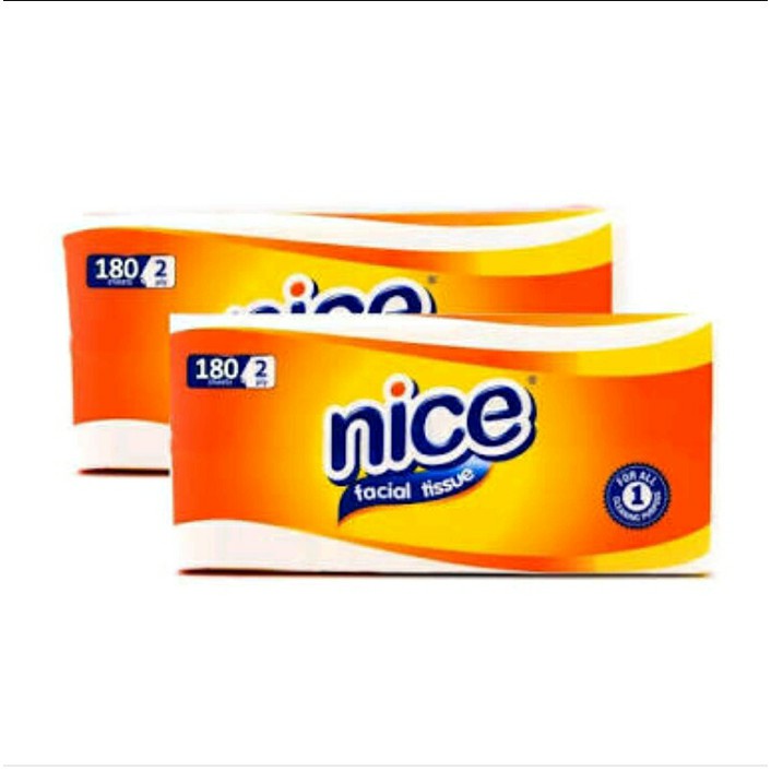 Jual Tisu Nice 180 Sheets 2 ply Facial Tissue Tisu Wajah | Shopee Indonesia