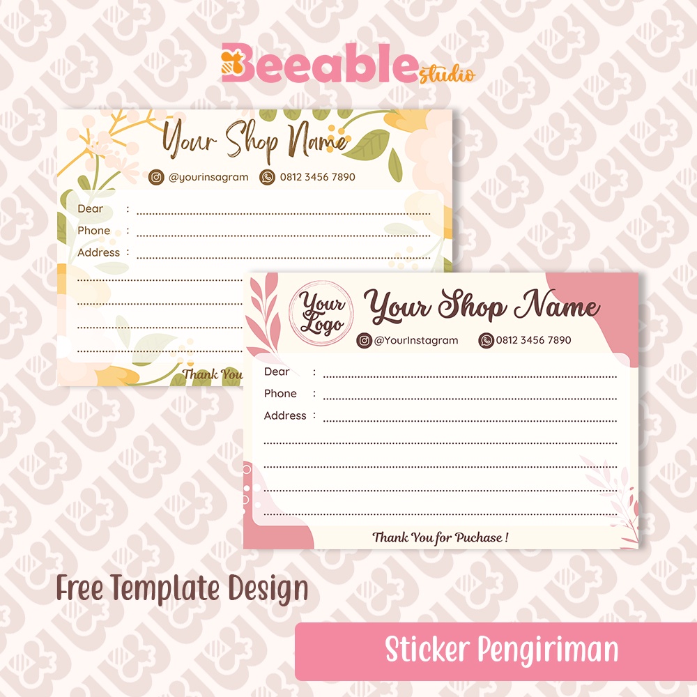 Jual [40pcs] Stiker Pengiriman Custom Shipping Sticker Label Alamat ...