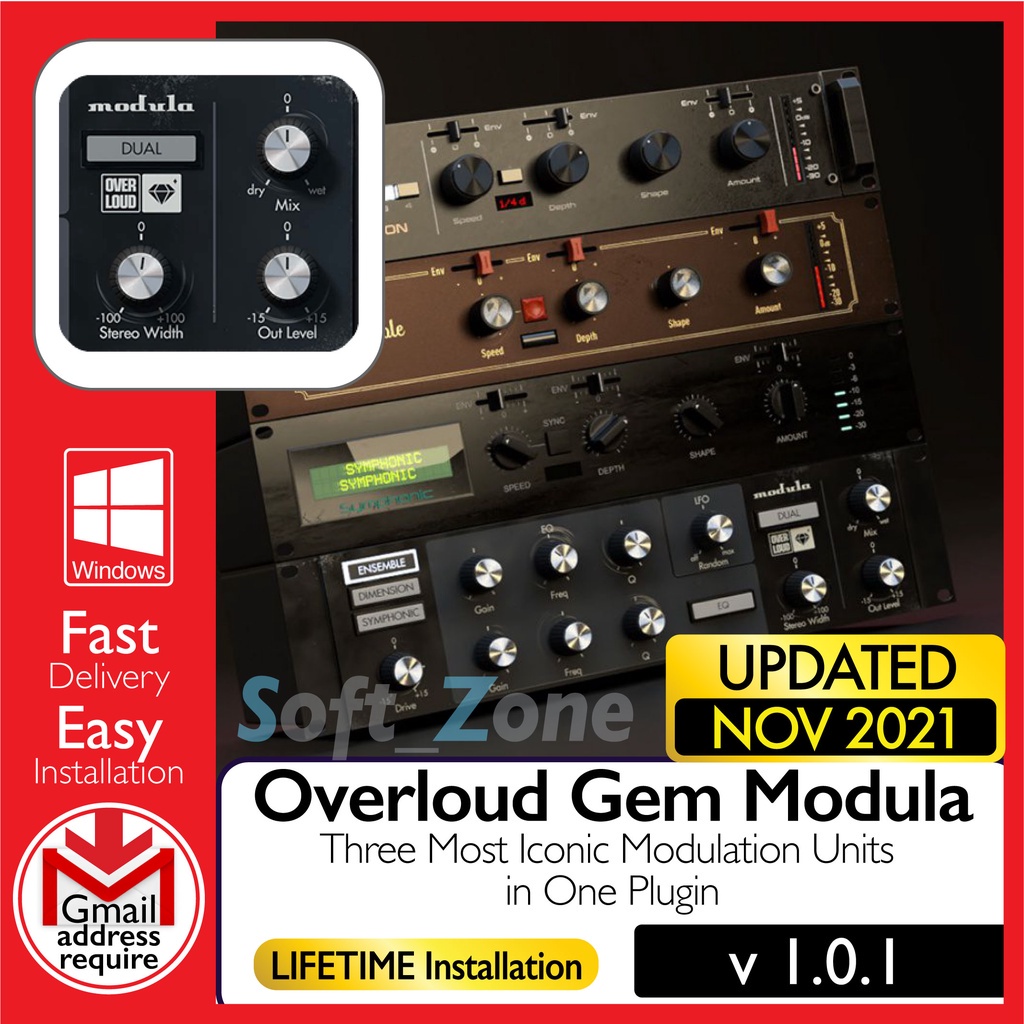 Jual Overloud Gem Modula 1.0.1 - Three Most Iconic Modulation Units in ...