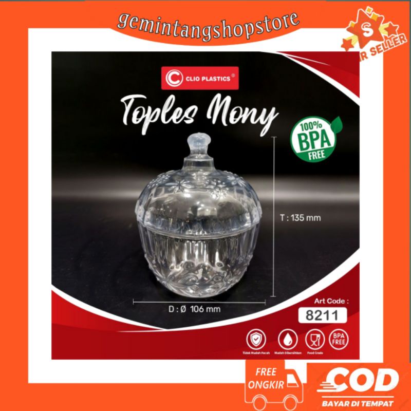 Jual Toples Permen Kue Bening Mika Acrylic Motif Clio Nony | Shopee ...