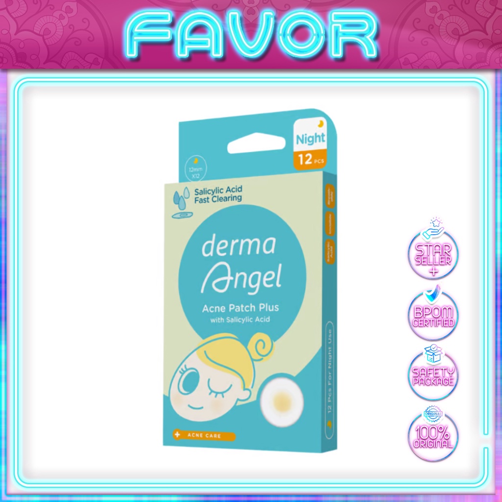 Jual Derma Angel Acne Patch Plus with Salicylic Acid Night 12 Pcs ...
