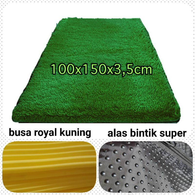 Jual Karpet Bulu Rasfur murah (PUTIH) SAJADAH 100x150x3,5cm BUSA KUNING ...
